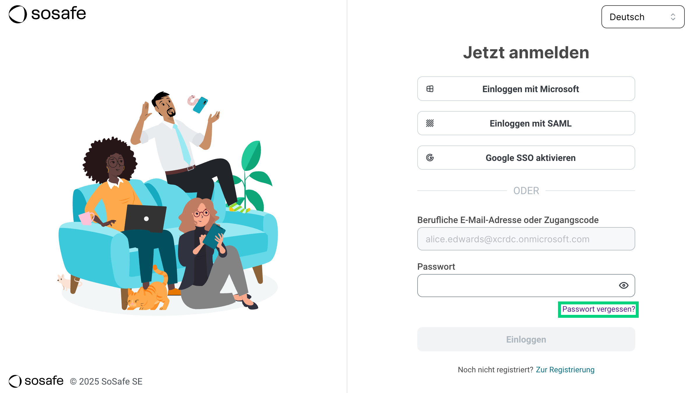 Zugang zum E-Learning für Endnutzer